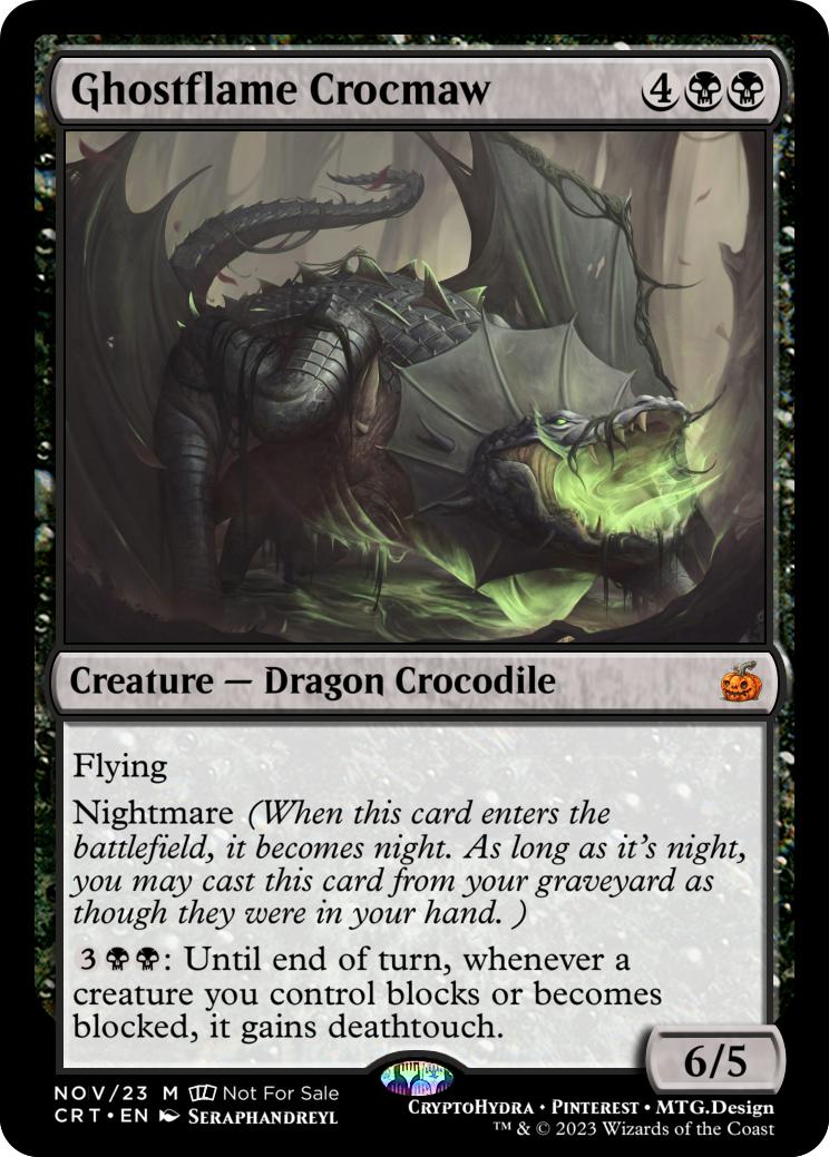 Ghostflame Crocmaw | Magic the gathering cards, Magic the gathering ...