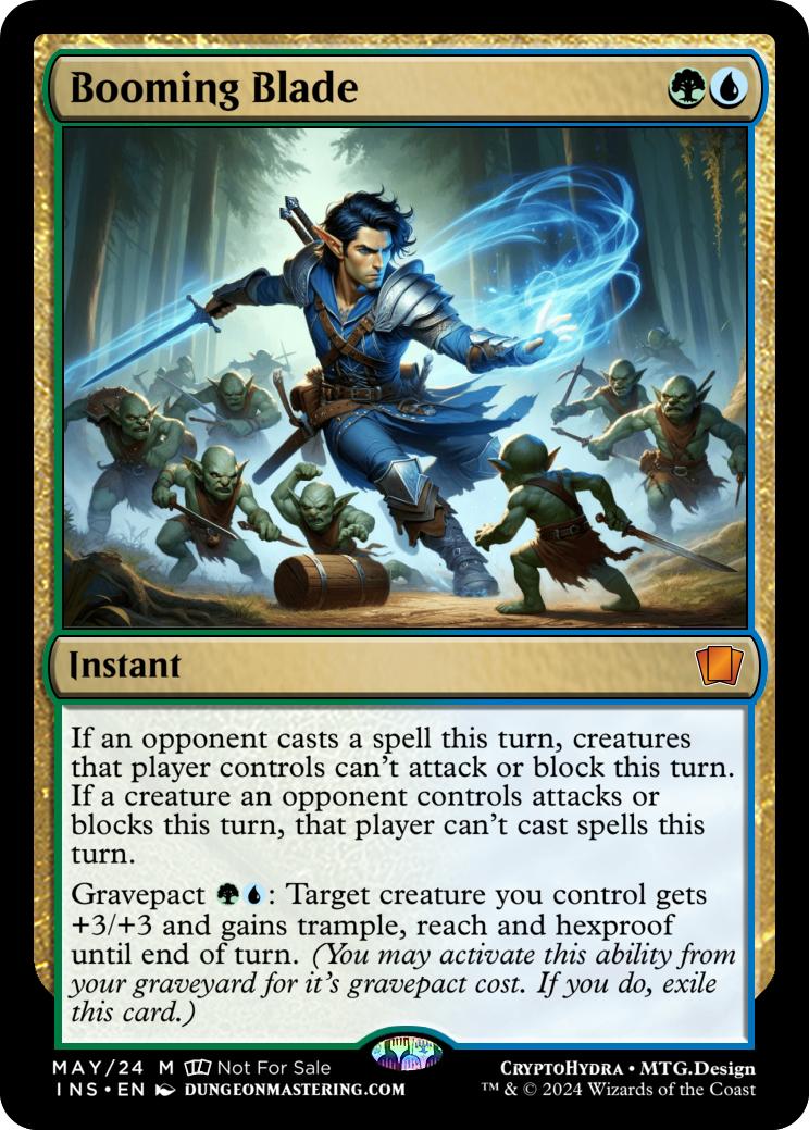 Booming Blade in 2024 | Mtg, Wizards of the coast, The gathering