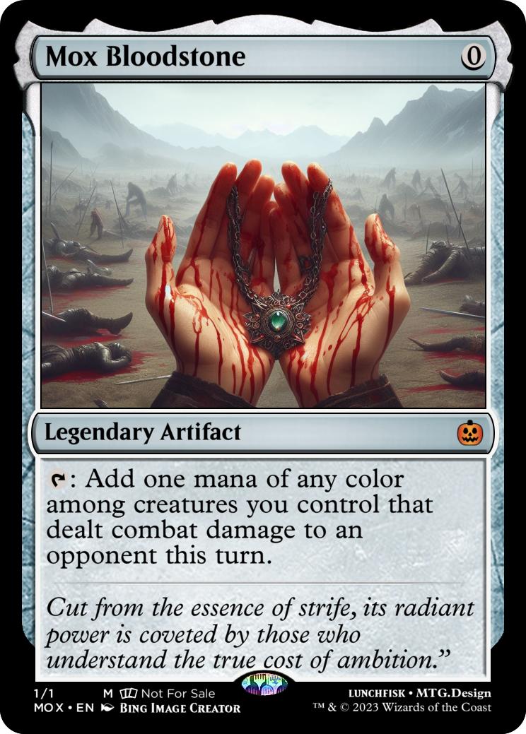 Mox Bloodstone (mtg.design Moxtober daily theme: Quarrel) : r/custommagic