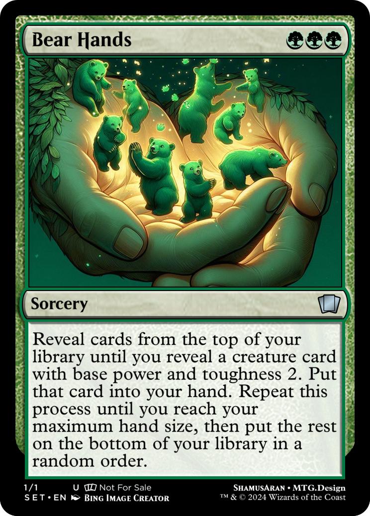 Bear Hands - I'll Kill You With Them : r/custommagic