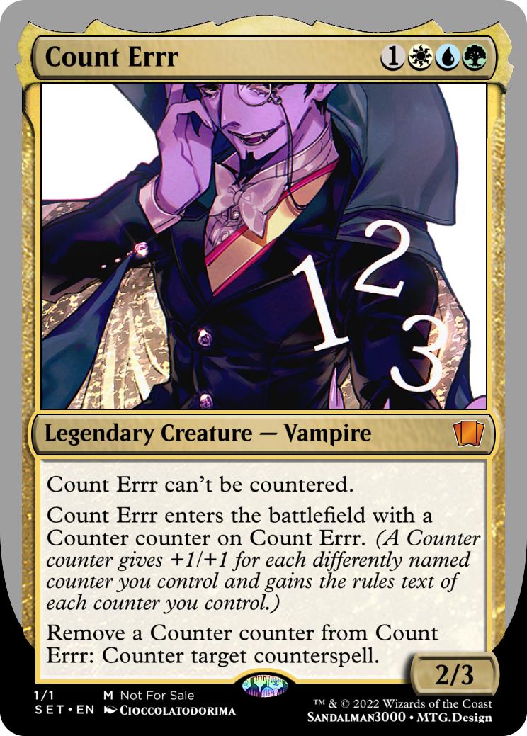Count Err, silver border counter tribal. : r/custommagic