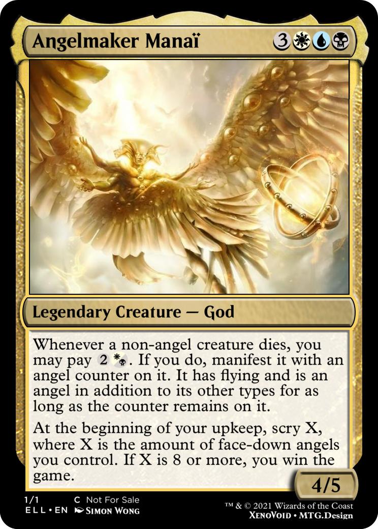 Angelmaker Manaï. Seemingly benevolent, this God hides it's true intent. : r/custommagic