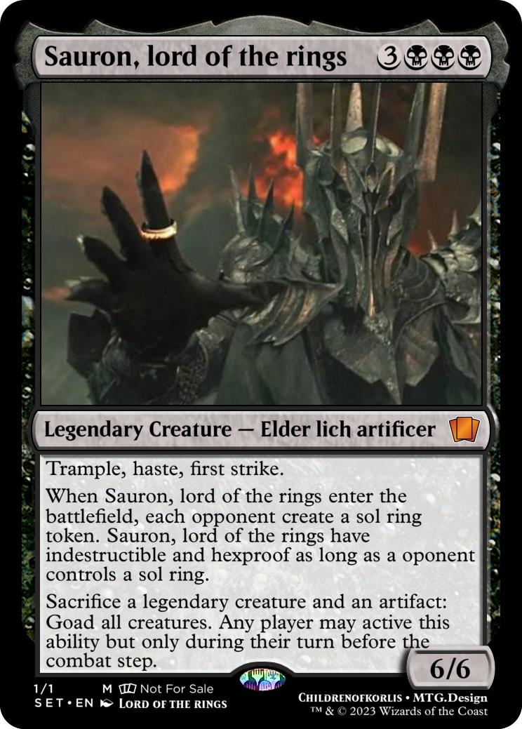 Sauron, lord of the rings : r/custommagic