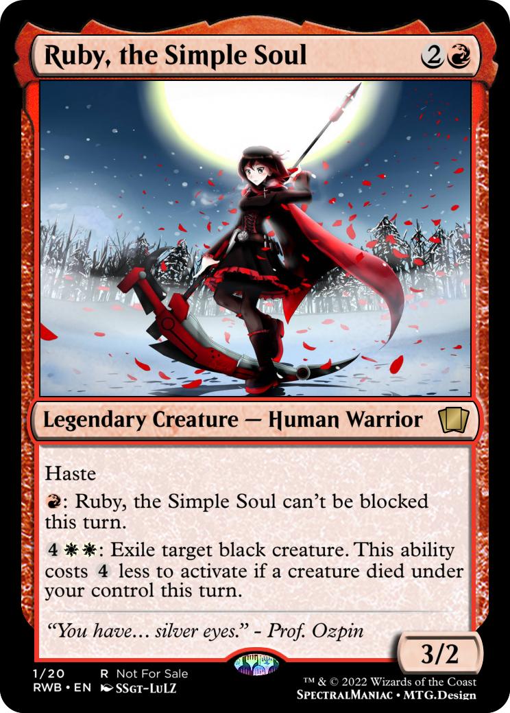 Ruby, the Simple Soul : r/custommagic