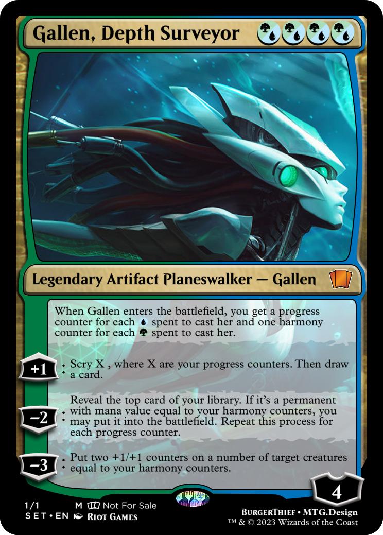 Hybrid planeswalker concept (Gallen, Depth Surveyor) : r/custommagic