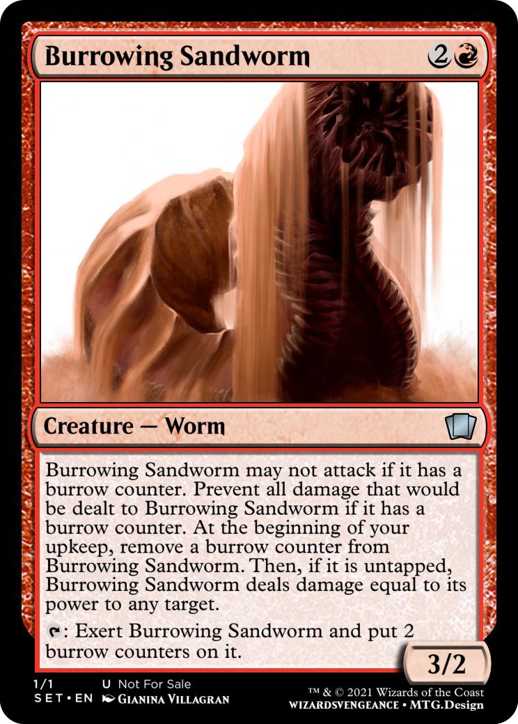 Burrowing Sandworm -- trying to get flavor right for a burrowing ...