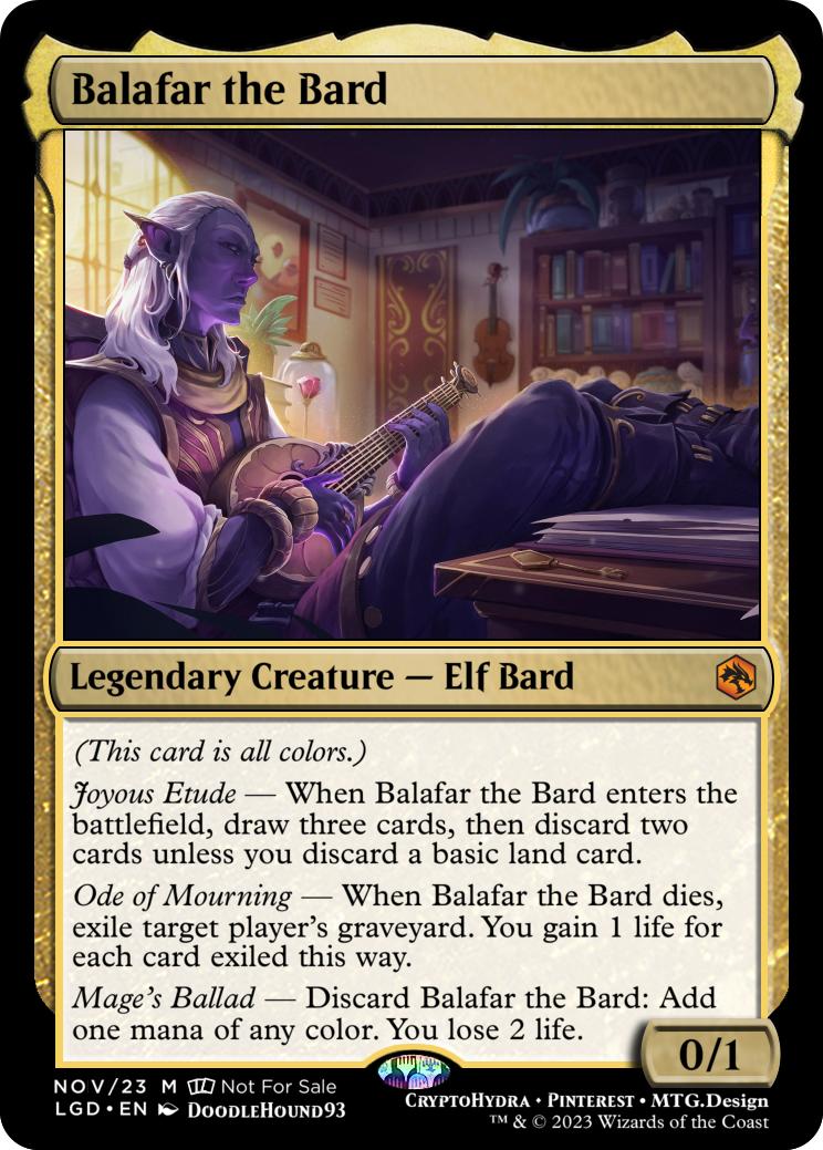 Balafer the Bard | Bard, Magic card game, Mtg decks