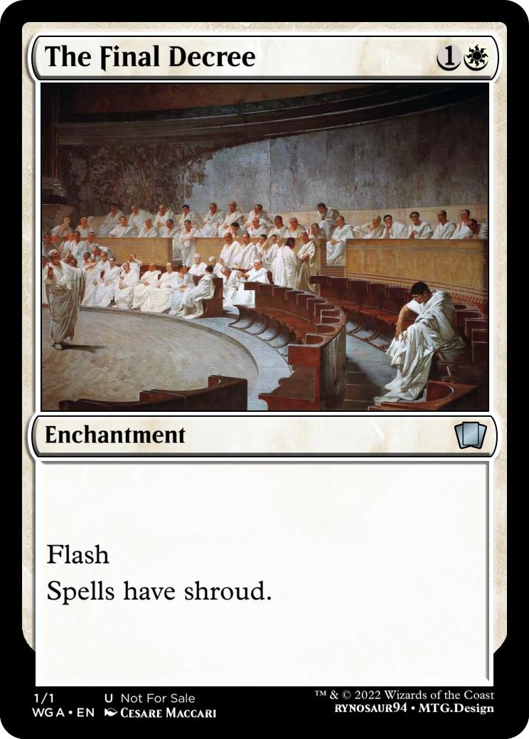 The Final Decree. White stack interaction. : r/custommagic