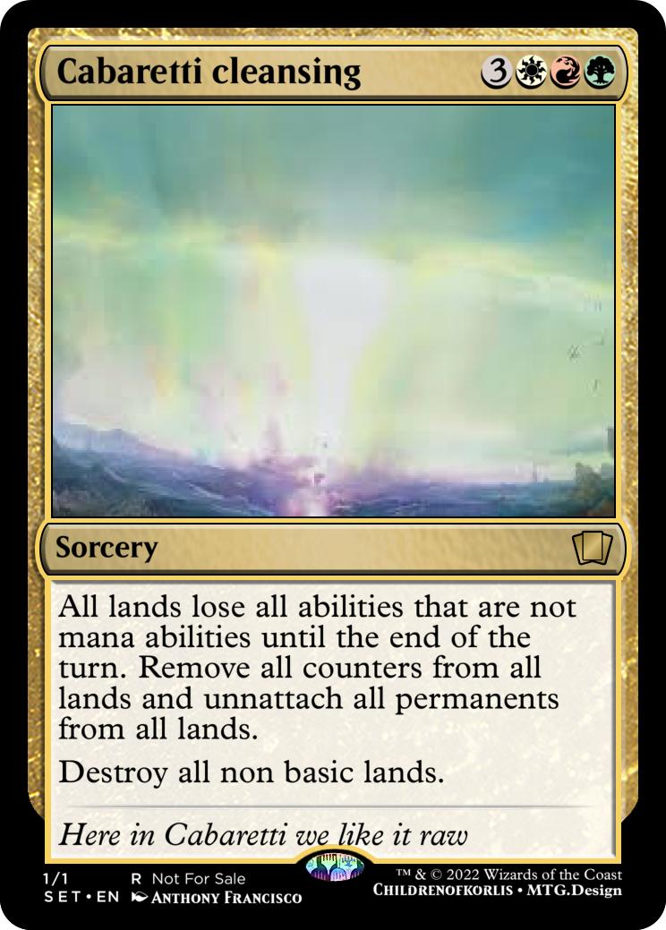 Big Cabaretti spell : r/custommagic